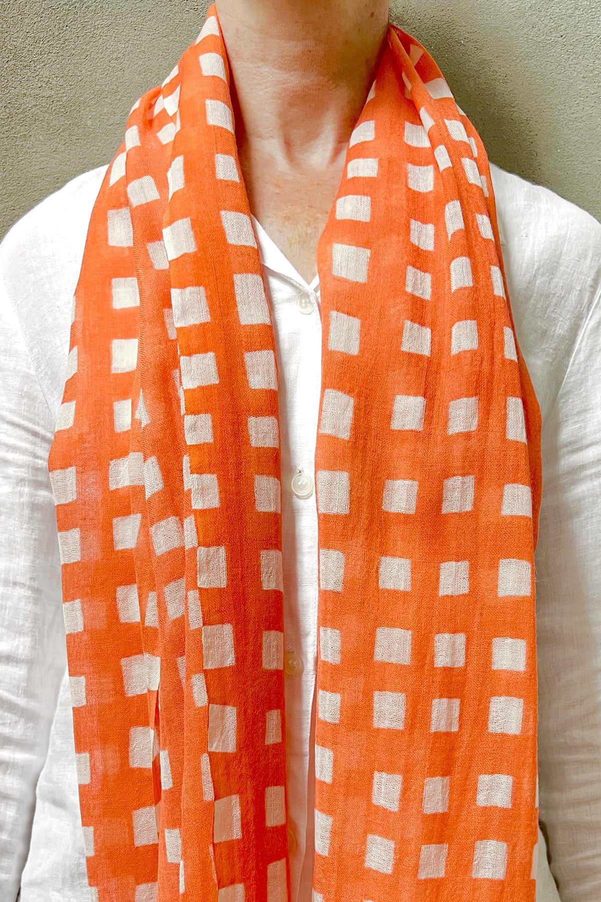 Printed Cotton, Linen & Wool Scarves – See Design